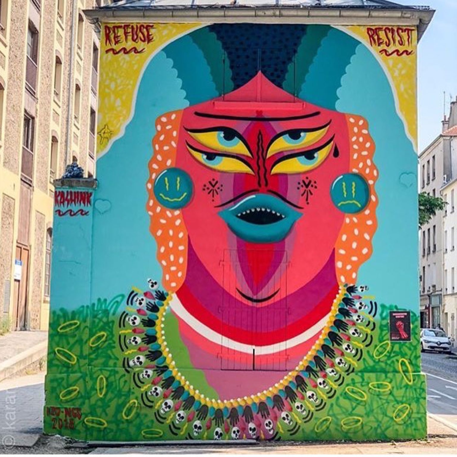 Street-art : découvrez les oeuvres de Kashink, l’artiste à la moustache ...